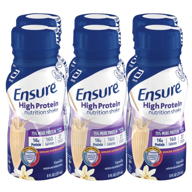 Ensure High Protein Vanilla Nutrition Shake 8 oz Bottle 6 Count 160 Cal ...
