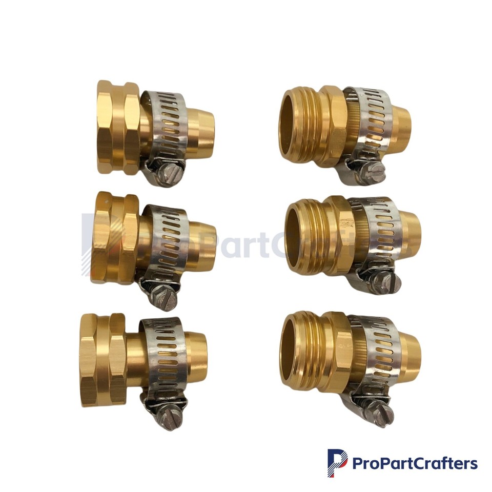 3/4" 5/8" Garden Mender End Repair Kit Water Hose Male Female Connector ...