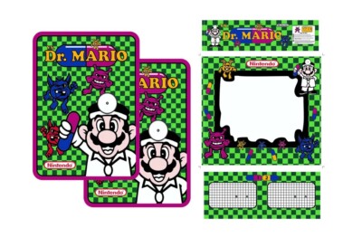 Dr Mario Arcade Side Art Full Set 5pc Artwork Textured CPO Complete Kit ...