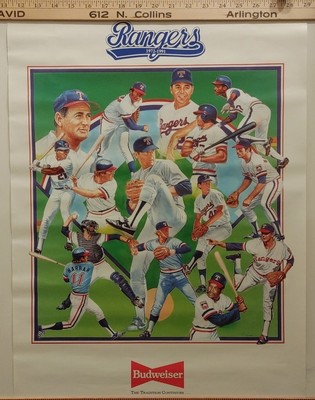 Vtg RARE Texas Rangers 1972-1991 The Tradition Continues Budweiser ...