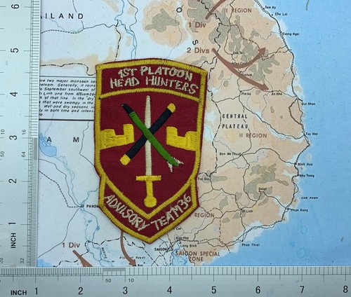 Patch , MACV Advisory Team 36 1st Platoon Headhunters Patch , Vietnam ...