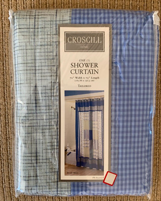 Croscill Blue Bell Style #6152 72x75 Tailored Cotton Shower Curtain | eBay