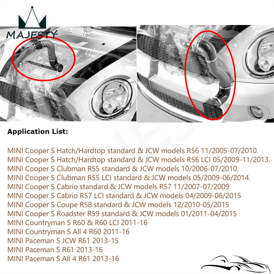 Intercooler SL+Charge Pipe Kit For Mini Cooper S JCW R55 R56 R57 R58 ...