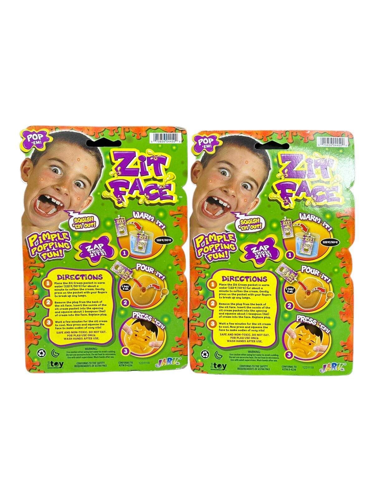 JA-RU Zit Face Pimple Popping Joke Pop It Toy Squeeze Acne Gag Gift NEW ...