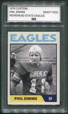 Custom 1979 Phil Simms Morehead State Eagles Draft Pick College ...