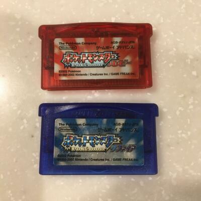 Nintendo Gameboy Advance Pokemon Ruby & Sapphire GBA Tested Working ...