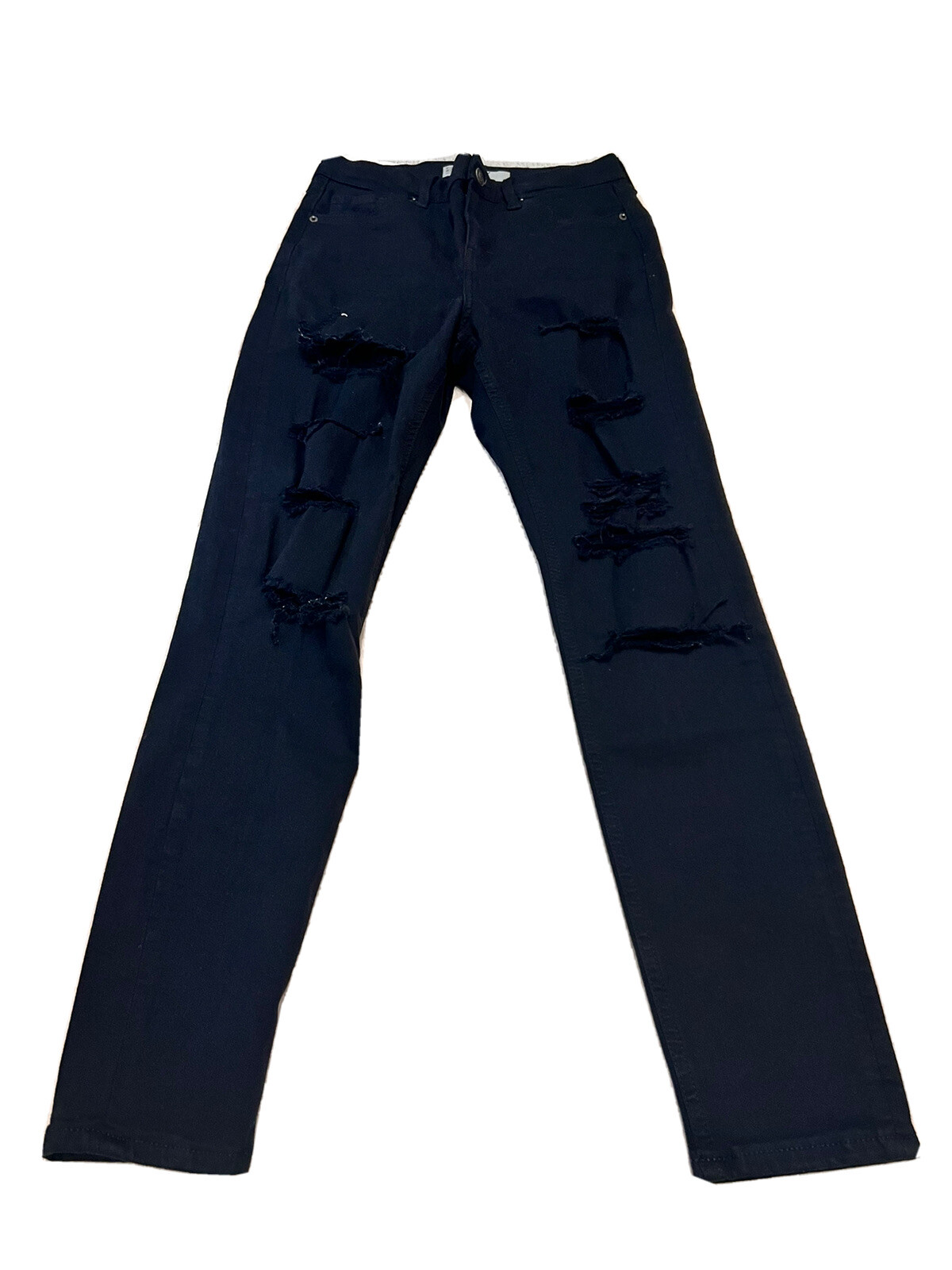 topshop moto jamie jeans black Shredded Distressed RN 125149 W26/L30 | eBay