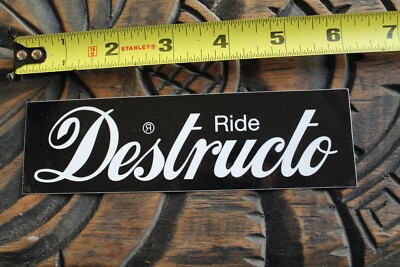 Destructo Ride Classic Coke Black White Logo Z27 Vintage Skateboarding ...