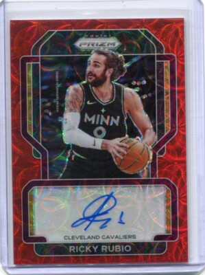 2021-22 Prizm - RICKY RUBIO - Choice Red Scope Autograph - CLEVELAND ...