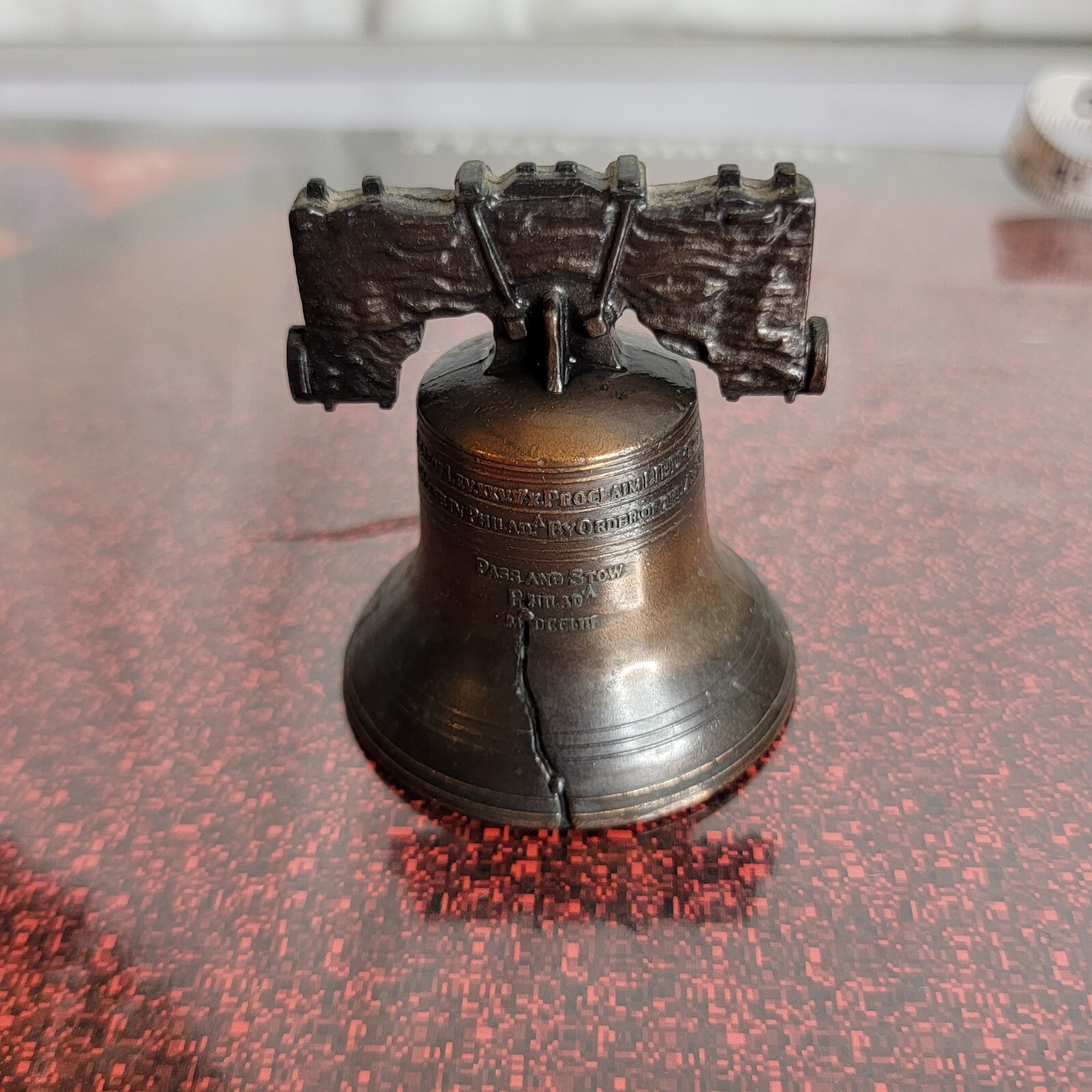 Liberty Bell Souvenir Metal Mini Replica Bronze 2.5” chime ring | eBay