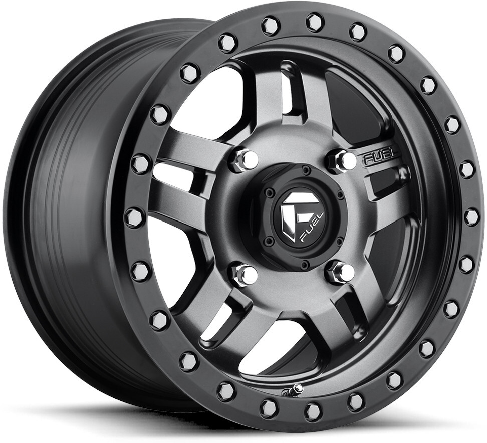 Kit 4 EFX MotoMax Tires 27x10-14 on Fuel Anza Gray D558 Wheels 550 | eBay