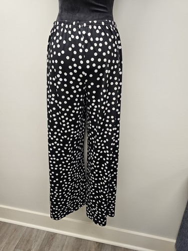 New Directions Black/White Polka Dots Palazzo Pants Women's Medium ...