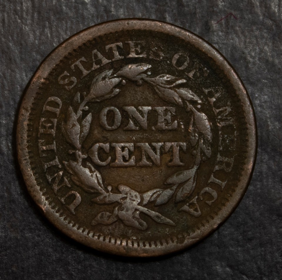1847 Braided Hair Large Cent VG Slight Bend Lot F 988 | eBay