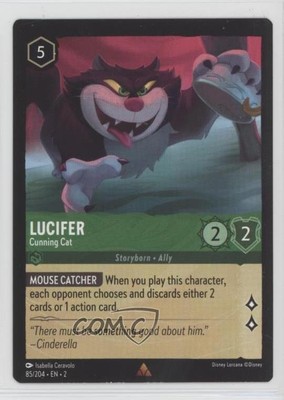2023 Disney Lorcana - Rise of the Floodborn Lucifer Cunning Cat #85 ...
