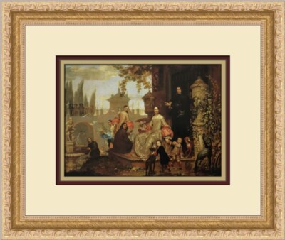 Jan Van Kessel The Younger Portrait of a Family in a Garden Custom ...