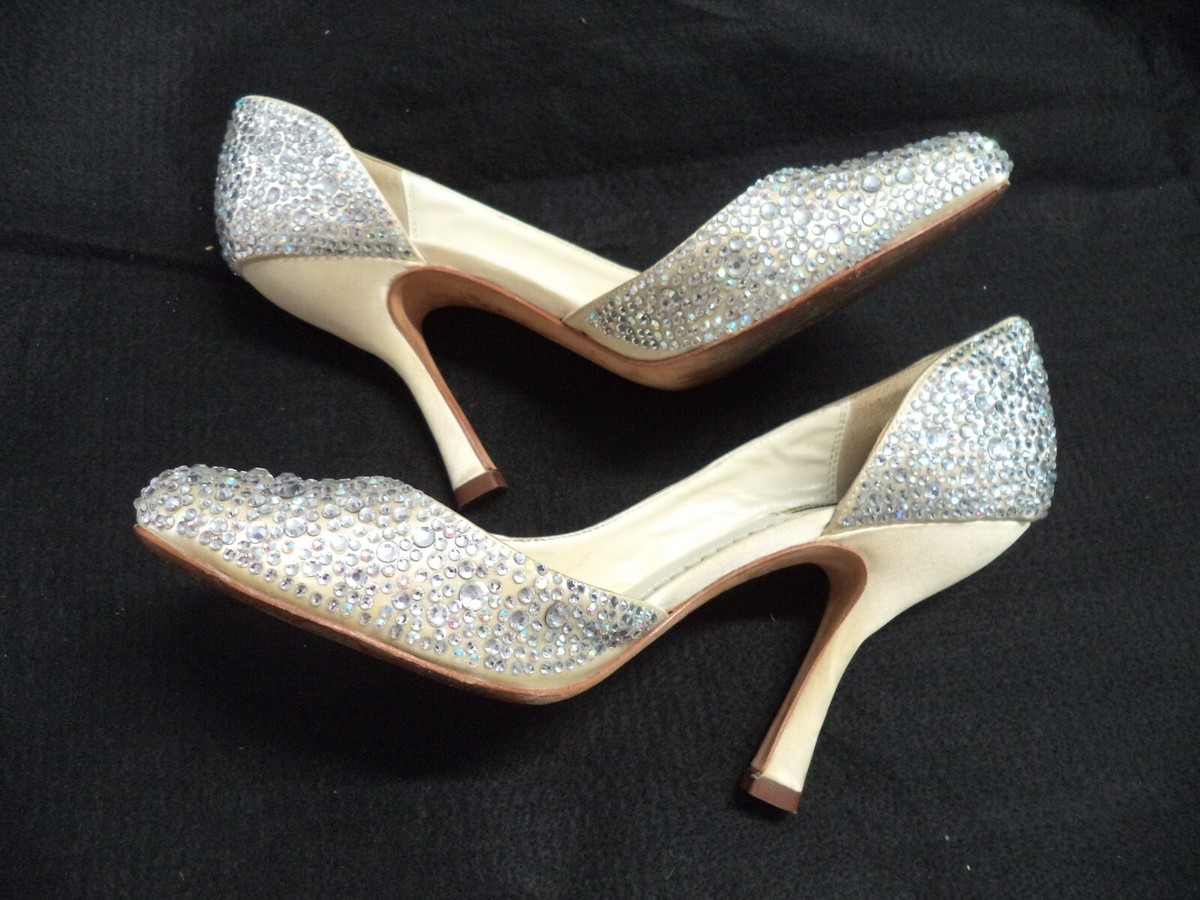 Benjamin Adams Bridal Shoes Wedges Benjamin Adams Crystal Shoes New