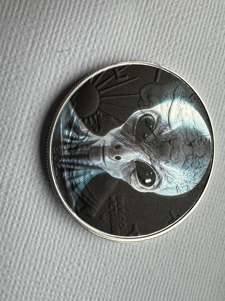 Extra Terrestrial -UFO - Alien American Silver Eagle 1oz .999 Silver ...