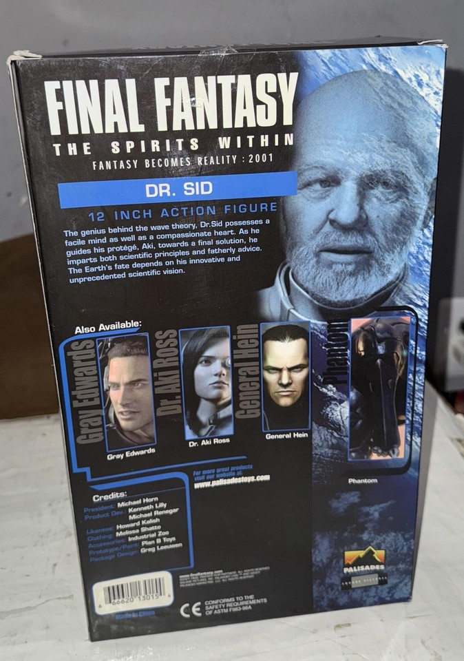 Final Fantasy The Spirits Within Dr. Sid 12" Action Figure Palisades ...