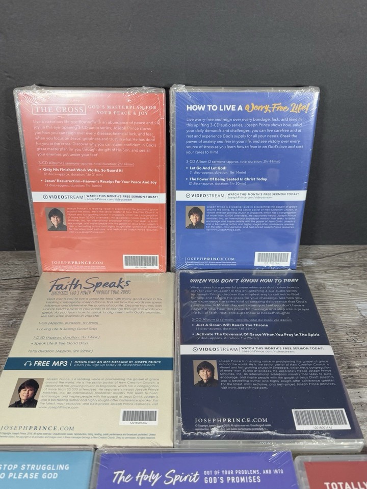 NEW Lot Of 7 Joseph Prince DVD & CD Sets Christian Messages Sermons ...