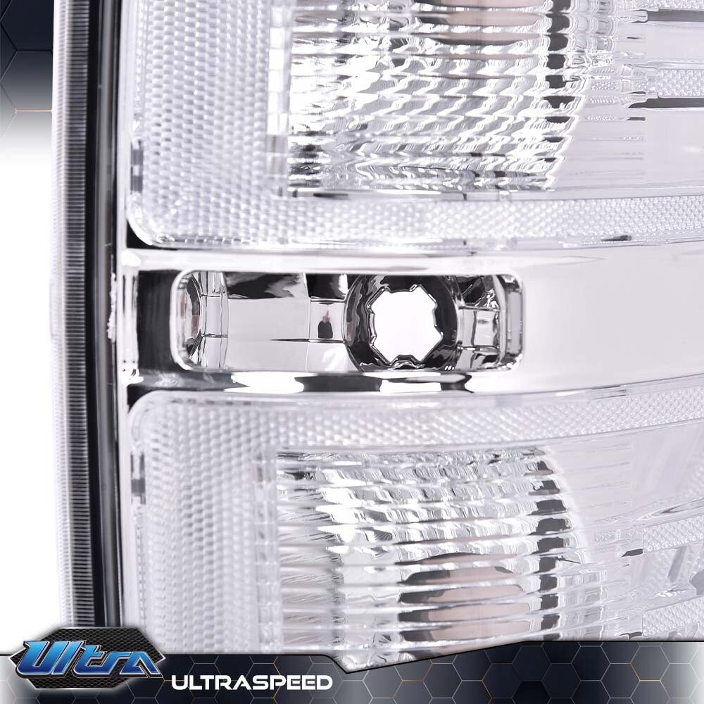 2pcs Fit For 09-14 Ford F-150 Pickup Chrome/Clear Rear Tail Lights ...