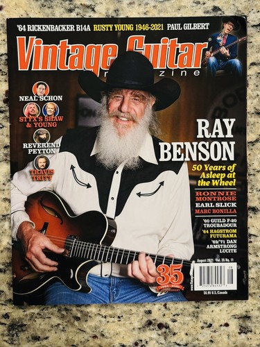 Vintage Guitar Magazine 08/21 August 2021 - Ray Benson Paul Gilbert ...