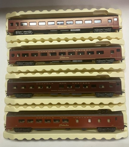 NORFOLK & WESTERN Bachmann Smooth side Streamline Passenger Cars Lot of ...