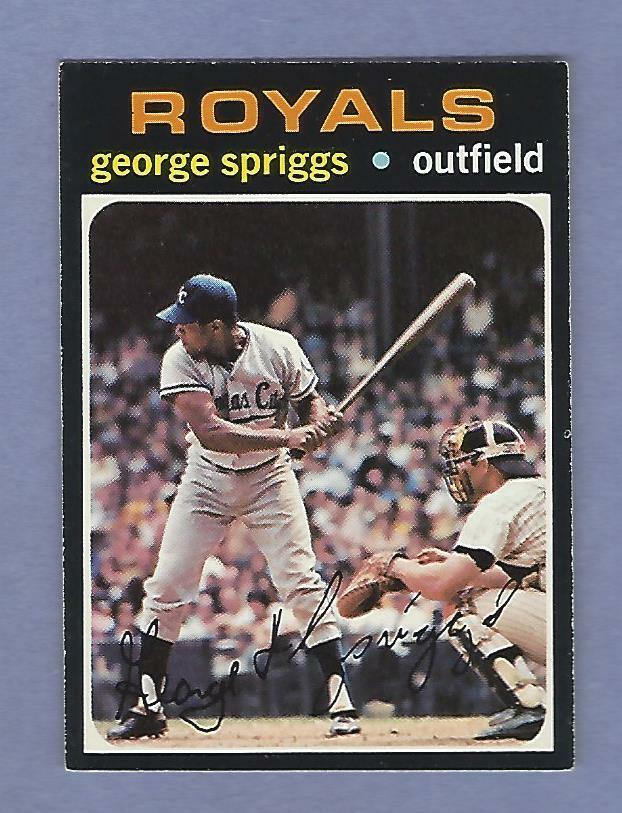 1971 Topps - #411 George Spriggs - Kansas City Royals - ExMt+ CENTERED ...