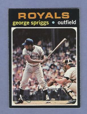 1971 Topps - #411 George Spriggs - Kansas City Royals - ExMt+ CENTERED ...