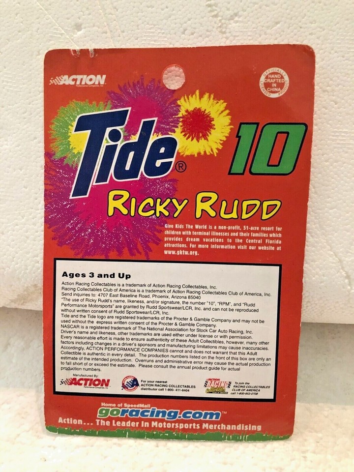 RICKY RUDD #10 NASCAR TIDE LIMITED EDITION PROMO FROM ACTION 1:64 SCALE ...