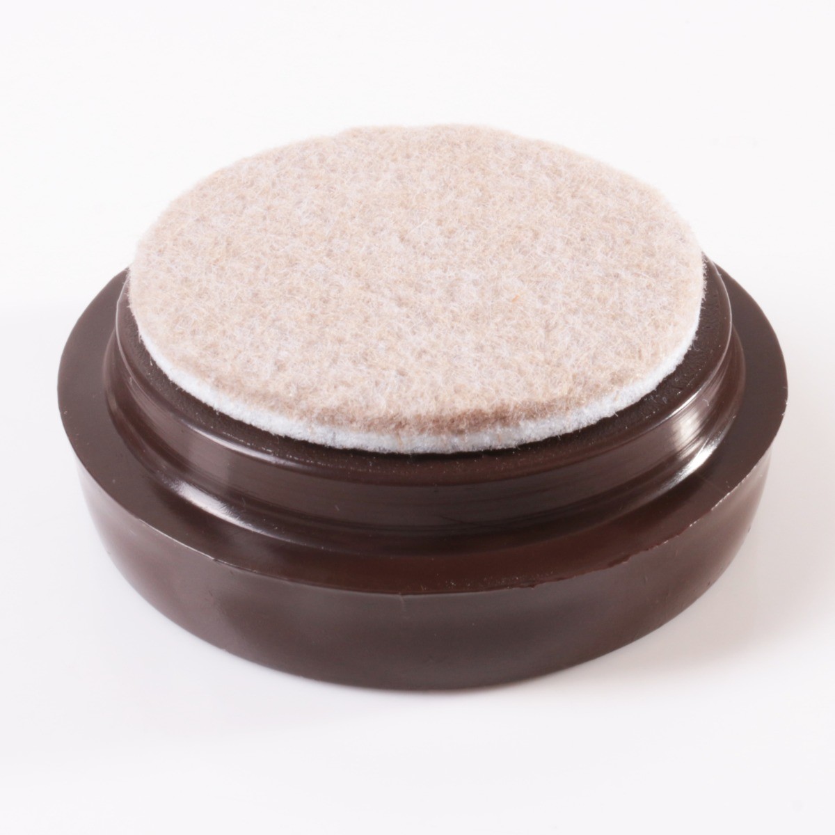 4x Brown Furniture Castor Cups | 58mm Anti Scuff Table Chair Wood Sofa ...