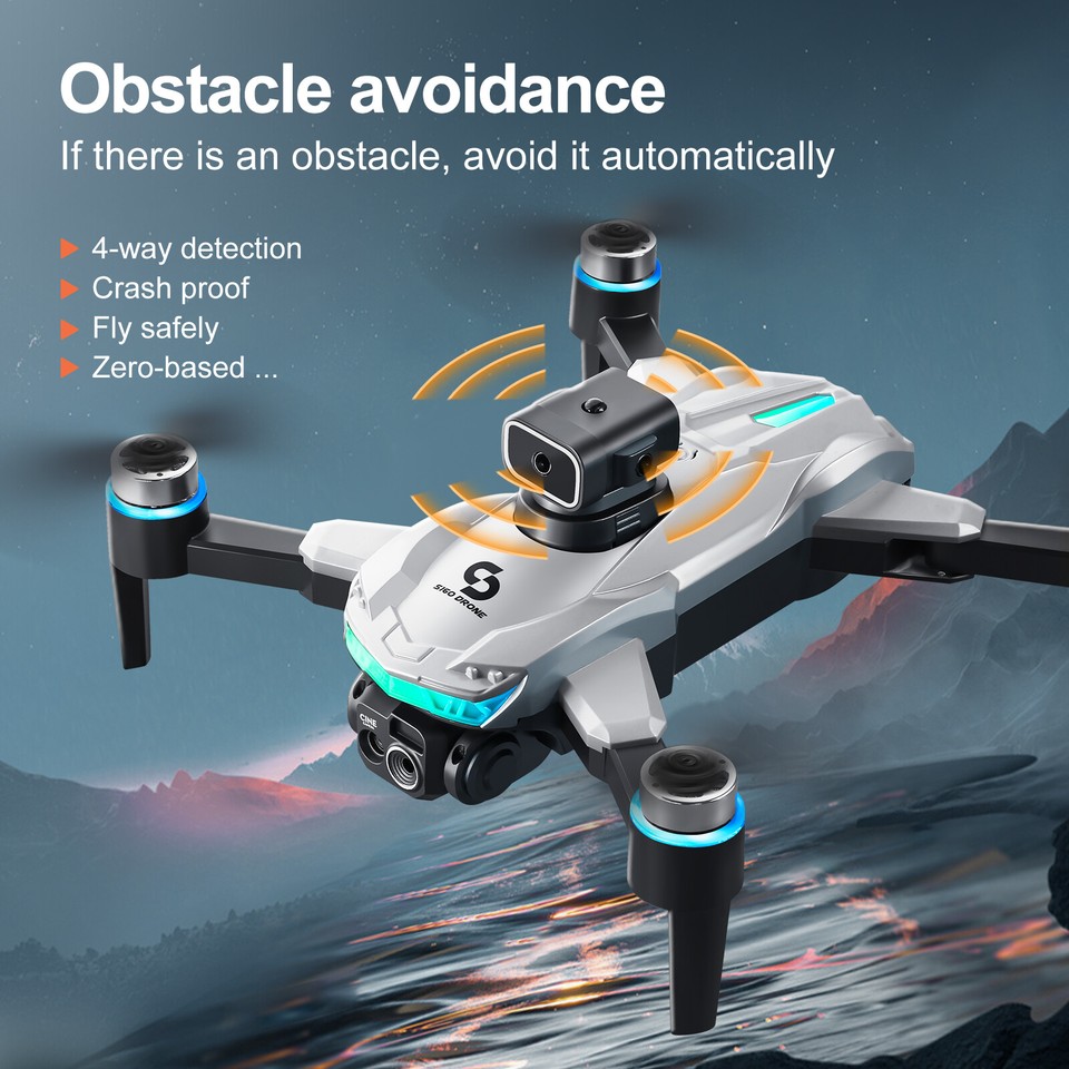 S160 Drone WIFI FPV 4K Dual Camera Obstacle Avoidance Remote Control ...