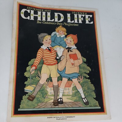 Child Life 1929 Magazine Cover By Hazel Trazee / Girl pearl ...