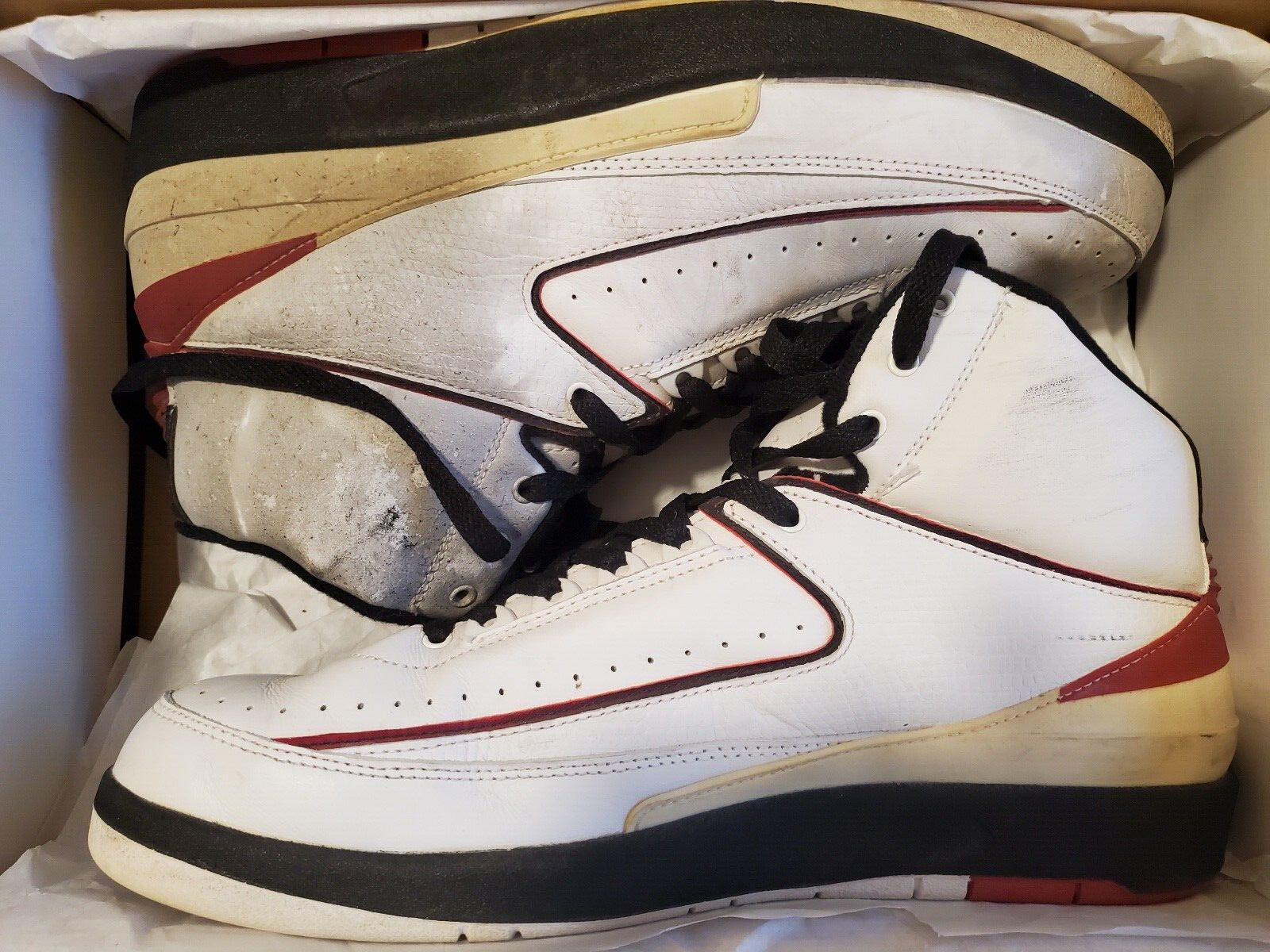 2004 Nike Air Jordan 2 Retro White Varsity Red Size 11.5 With Box ...