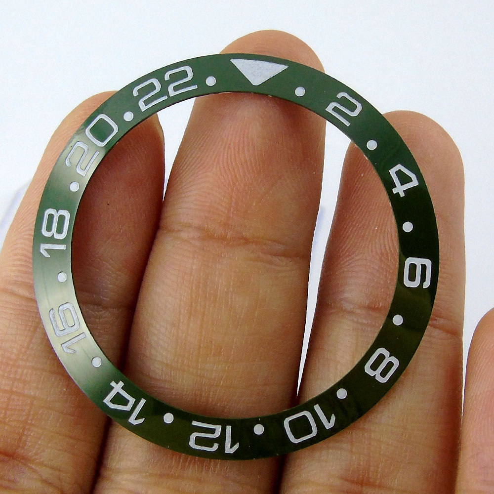 38mm black blue green red ceramic bezel insert fit 40mm GMT bliger mens ...