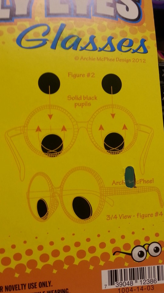 Googly Eyes Glasses - New in Package - the pupils move! - Novelty ...