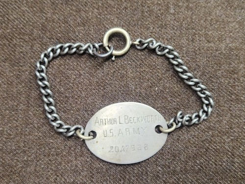 Vintage WWI ID Bracelet / Arthur L. Beckwith - 85th Division / 338th ...