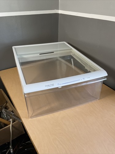 Nice! OEM AMANA REFRIGERATOR UPPER CRISPER DRAWER & GLASS COVER SHELF ...