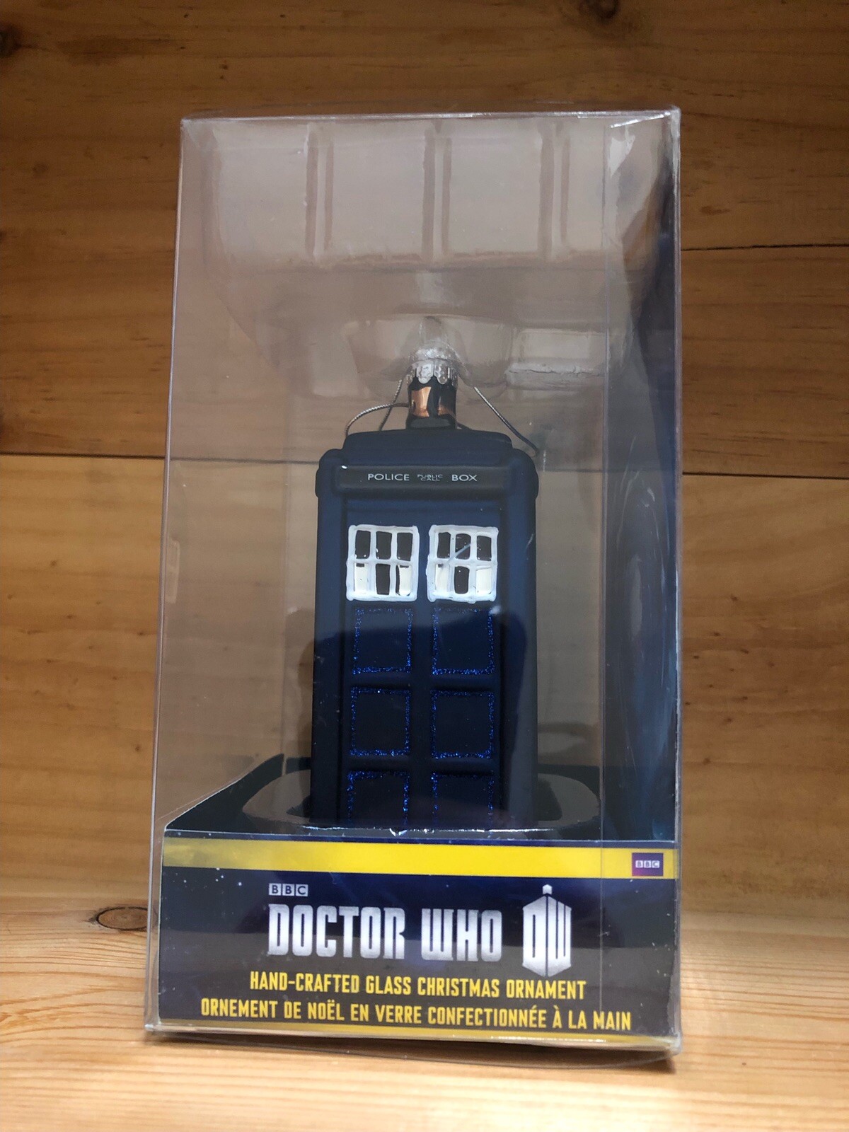 Doctor Who Kurt S.Adler Blue Tardis Police Box Glass Christmas Ornament ...