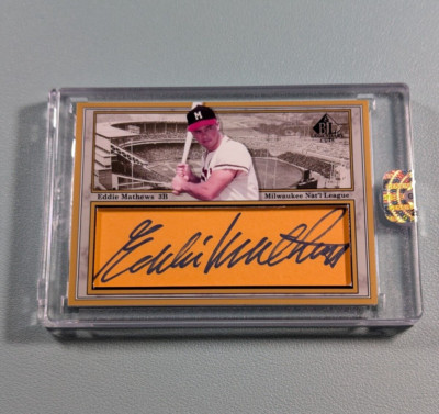Eddie Mathews Cut Autograph All Time Greats Auto Milwaukee Braves ...