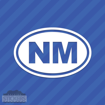 New Mexico NM Oval Vinyl Decal Sticker | eBay