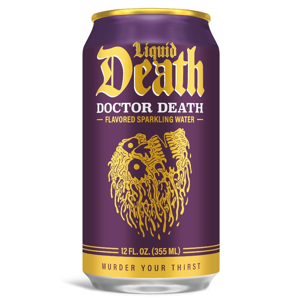 Liquid Death, Doctor Death, Soda-Flavored Sparkling Water, 12-Pack ...