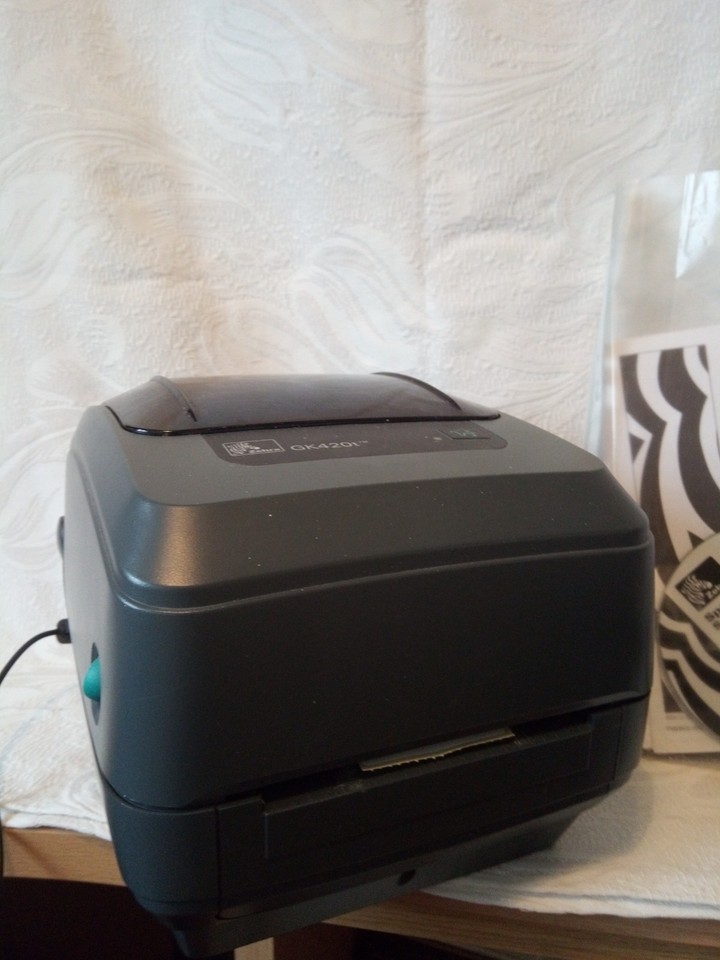 barcode printing machine made by zebra GK420t with spare ink rolls ...