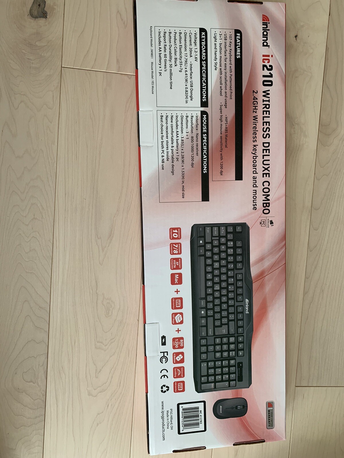 Inland ic210 Wireless Deluxe Combo Keyboard and Mouse | eBay