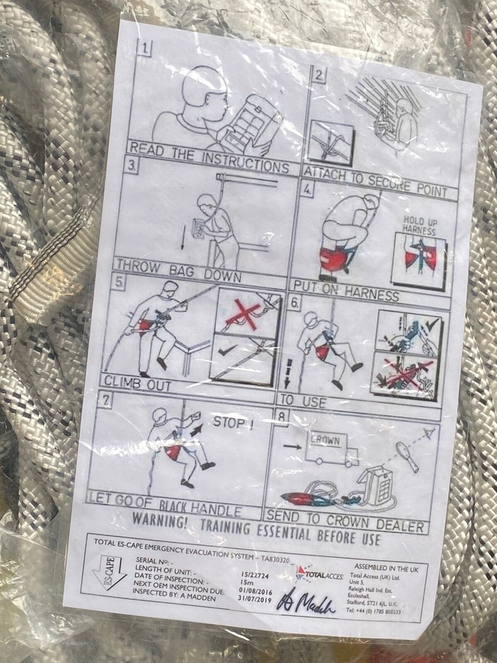 TA830320 Escape Gency Evacuation System | eBay