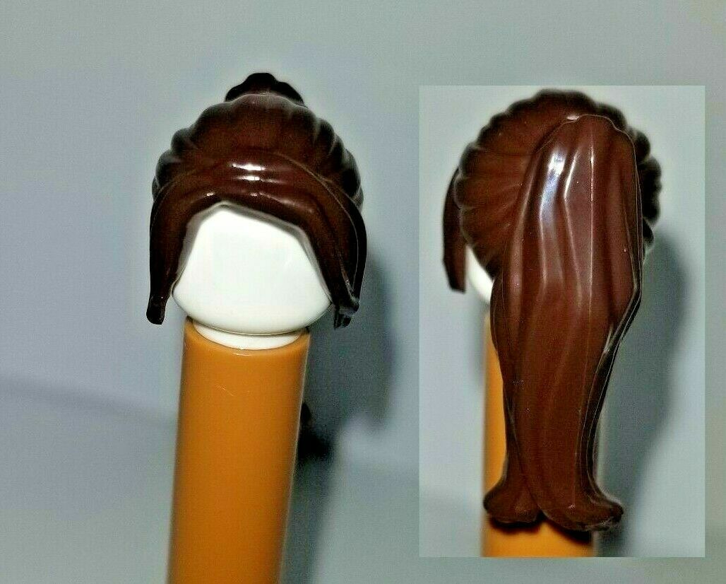 LEGO Minifigure Hair Girl Dark Brown Ponytail Long Haircut Side Bangs ...