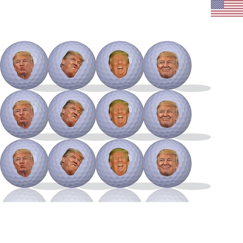 Trump Face Golf Balls 12-Pack with 4 Different Funny Designs ...