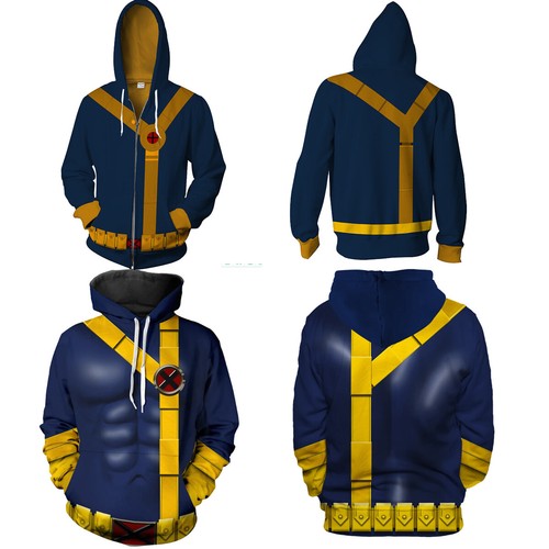 Cosplay The X-Men Cyclops 3D Hoodies Superhero Sweatshirts Jacket Coat ...