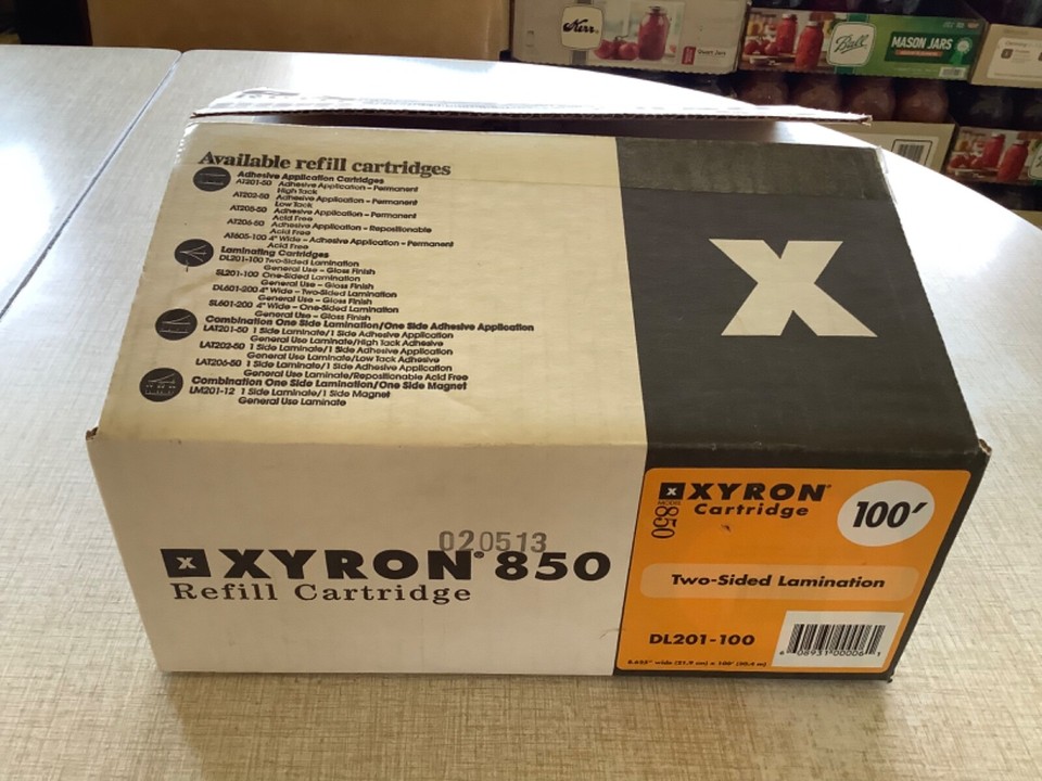 XYRON 850 Two-Sided Lamination REFILL CARTRIDGE DL201-100 NEW Sealed ...
