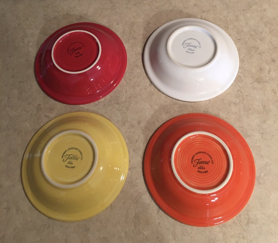 Fiesta Lot of 4 NEW Fruit Bowls~Scarlet~White~Sunflower~Poppy ...