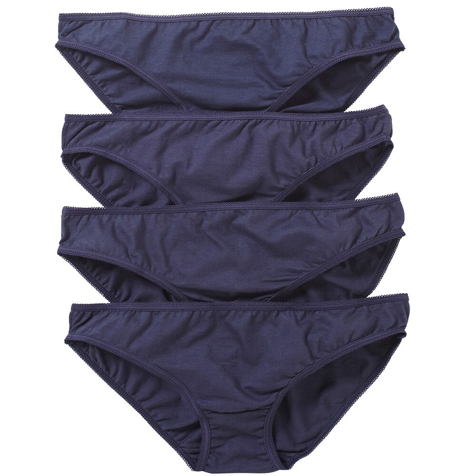 Just Essentials Womens Ladies Bikini Mini Briefs Multipack of 4 Cotton ...